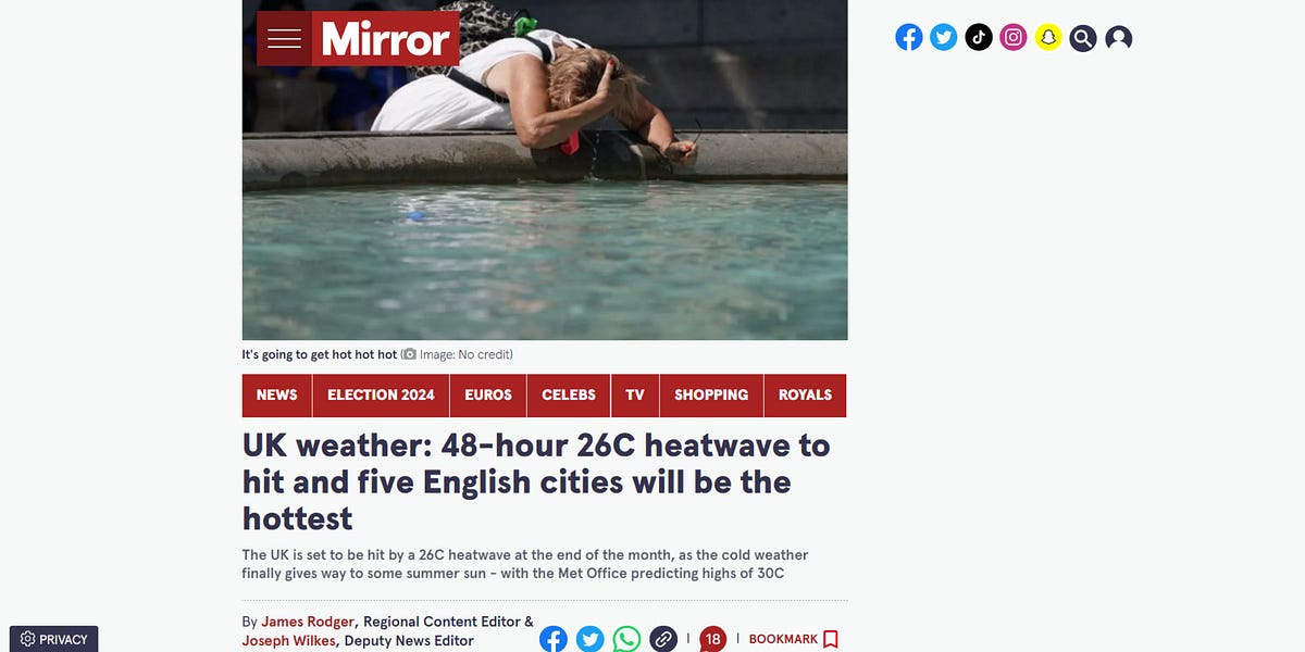 Breaking News: Forget Freezing June - 48 Hour 26C Heatwave Is Due To ...