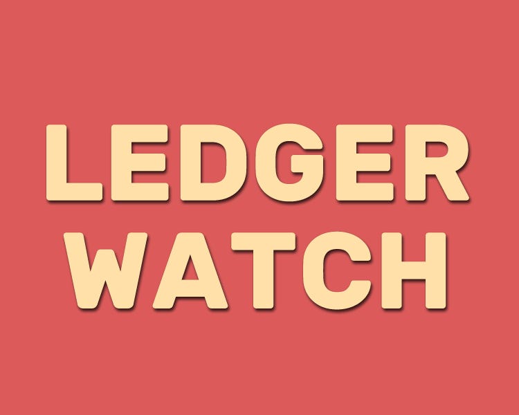 Ledger Watch: The Second Half - by Nathan Carpenter