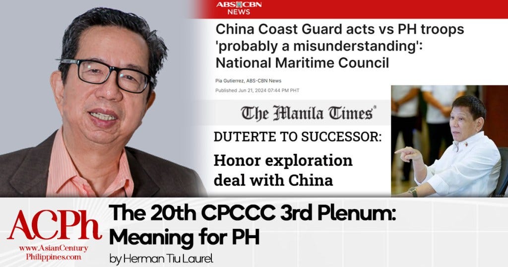 The 20th CPCCC 3rd Plenum: Meaning for PH