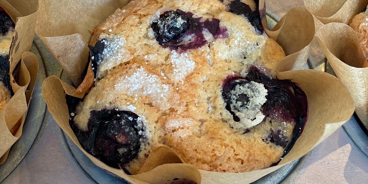 The Best Blueberry Muffins EXPLODE with Blueberries!