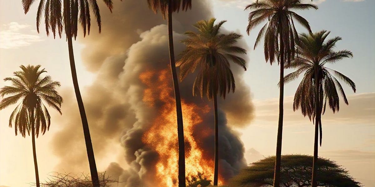 The Palm tree on fire - by Emmanuel Taiwo Agbaje