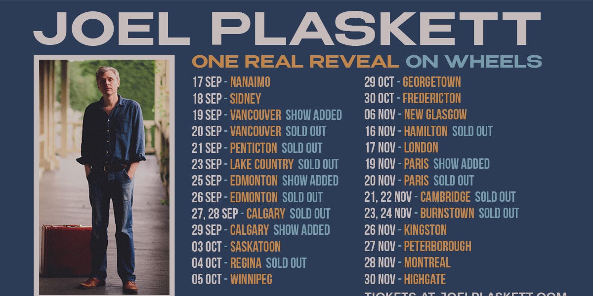 More tour dates & the latest - by Joel Plaskett