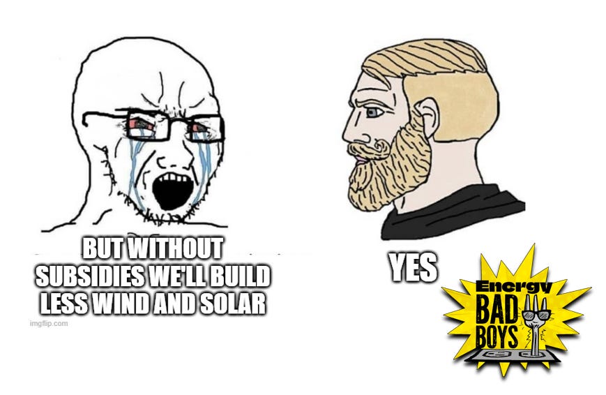 Wind and Solar Fanboys Are Big Sad