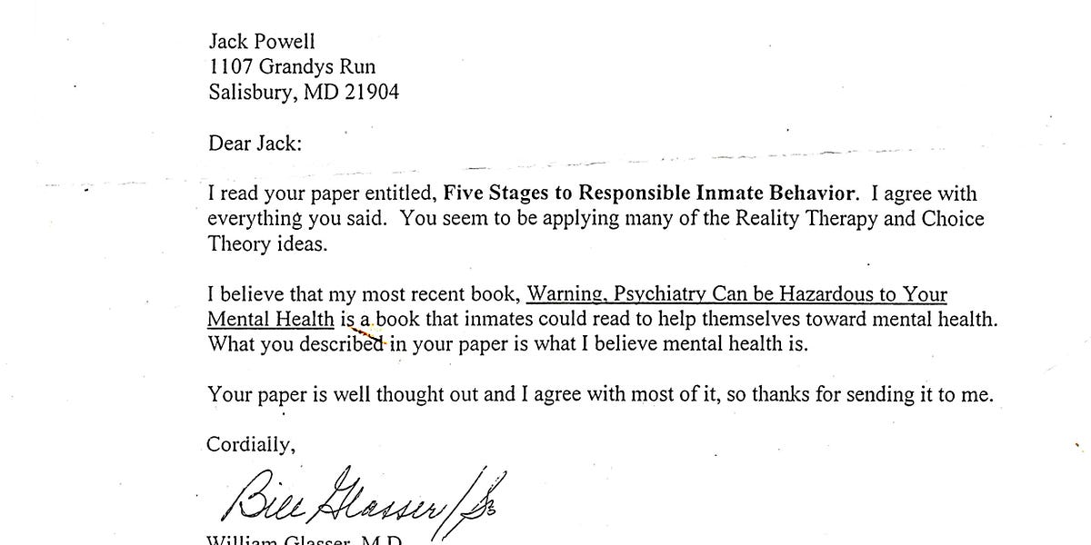 Five Stages to Responsible Inmate Behavior - by Jack Powell