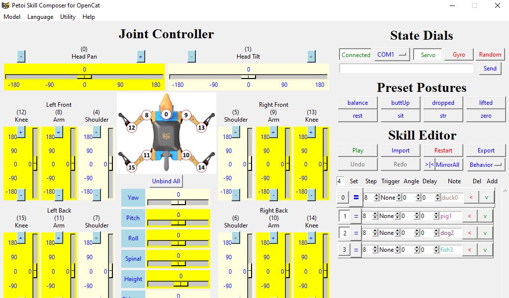 Design custom skills for your Bittle robot