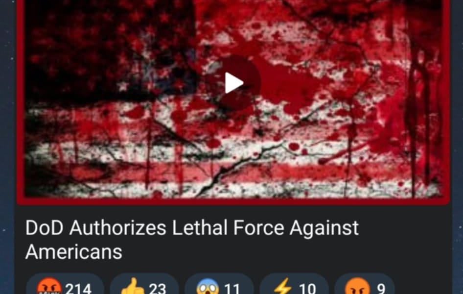 DoD authorizes lethal force against Americans (Demonrats already ...