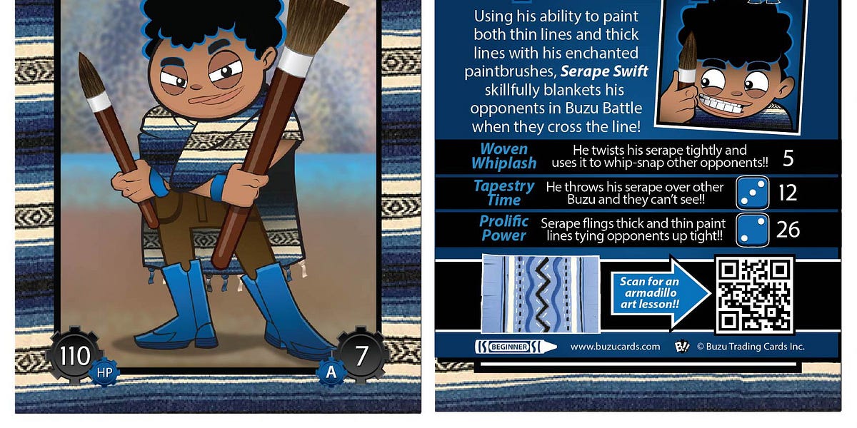 Buzu Trading Card #7: Serape Swift - Lesson Plan