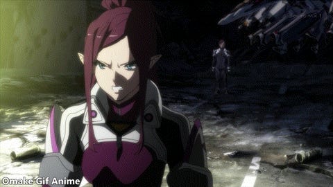 Omake Gif Anime - Macross Delta - Episode 2 - Mirage and Hayate