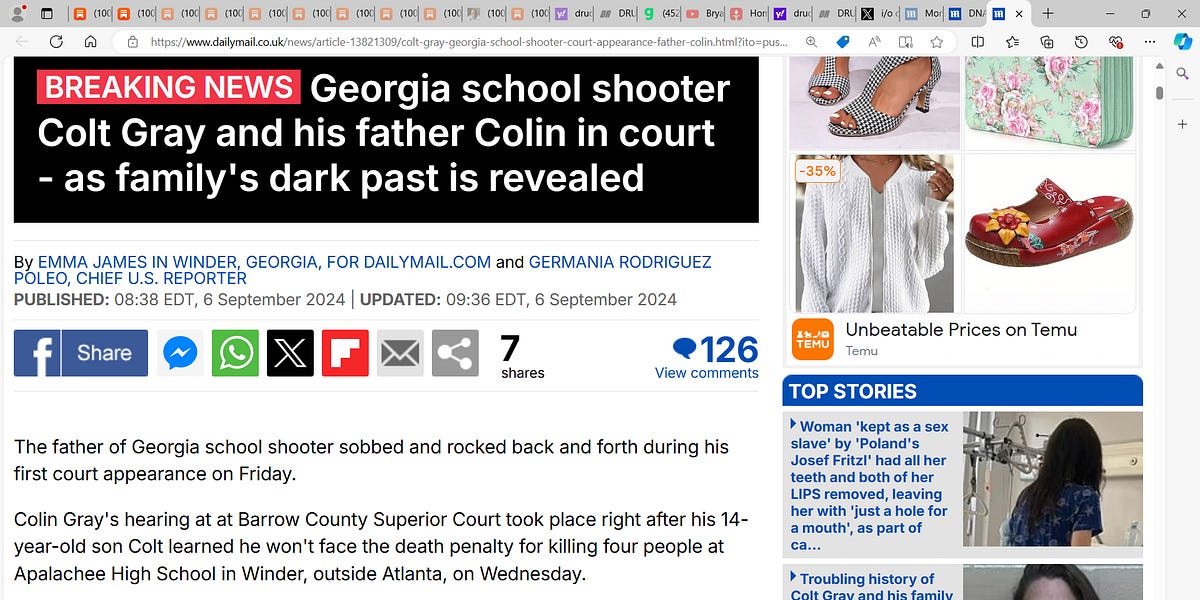 7 issues 1)should 14 year old Colt Gray's (Georgia school shooter ...