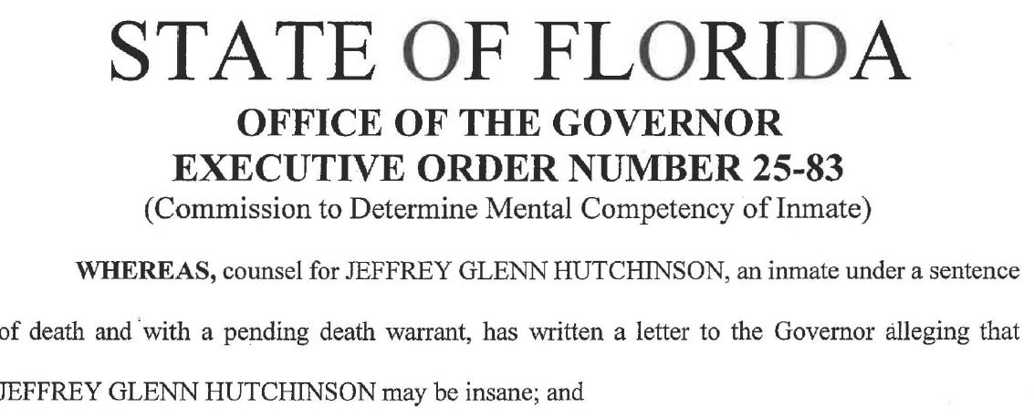 HUTCHINSON WARRANT: Attorneys claim insanity for execution