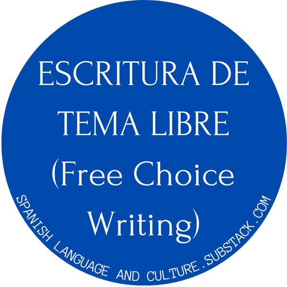 ️Spanish Writing Exercise #129: Free Choice Writing. (All levels)