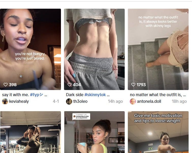 #skinnytok is the new pro-ana - sincerely, morgan