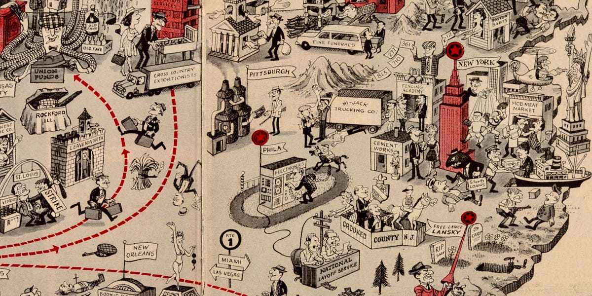 The Mafia Map of America - by Peter Pappas