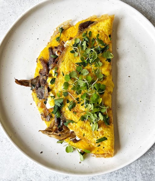 how to cook perfect mushroom omelette