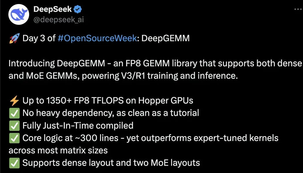 DeepGEMM: DeepSeek Unveils High-Performance Matrix Multiplication Library on Day 3 of Open ...