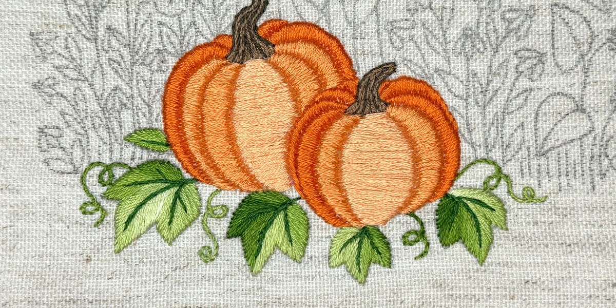 Pumpkin Leaves & Curles ️ Stitching Instructions