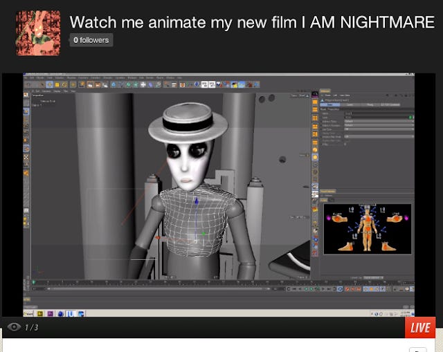 Watch me work on I AM NIGHTMARE live! - Some Other Guy