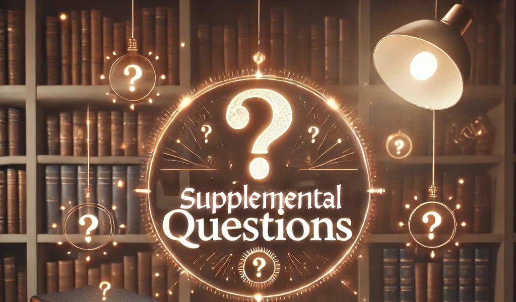 Week 6: Supplemental Questions - by Dan Blincoe