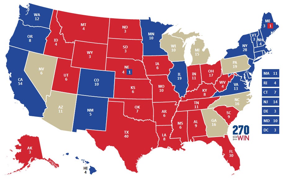 A Final Look at the Swing States - by Brad Van Arnum