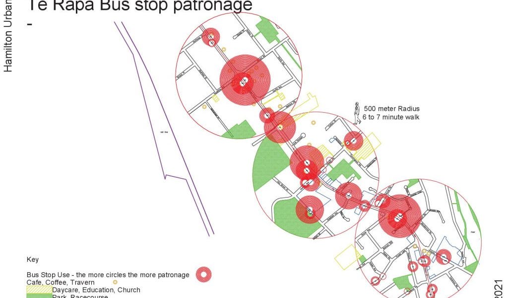 Te Rapa road bus stop patronage - by Peter H