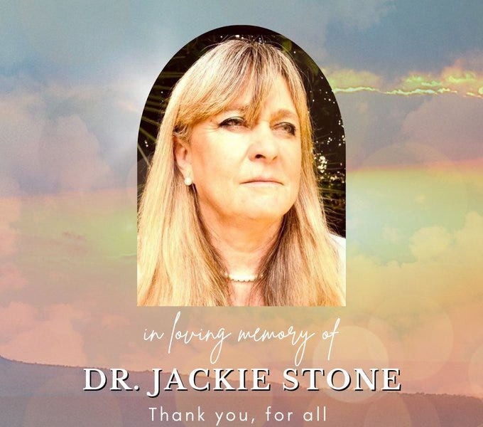 In Memoriam Dr. Jackie Stone: HHR October 6, 2024