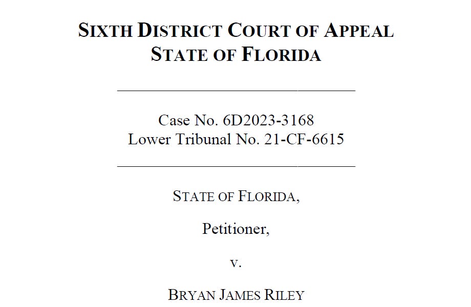 6th DCA issues decision in State v. Riley
