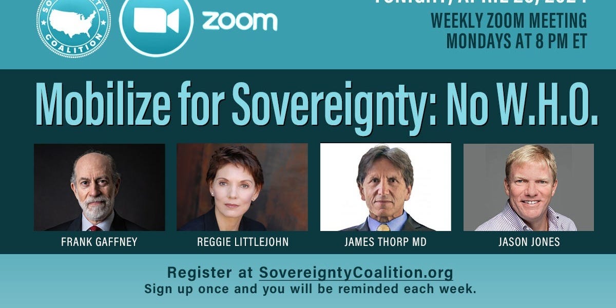 TONIGHT: Dr. James Thorp and Jason Jones "Mobilize for Sovereignty: No ...