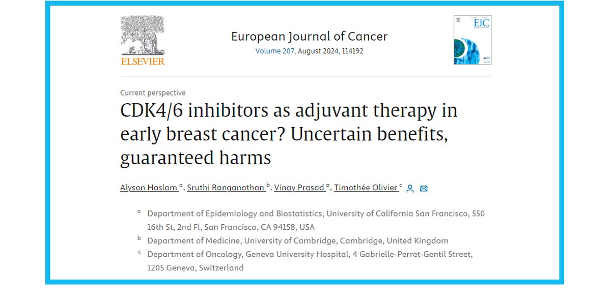 CDK4/6 inhibitors as adjuvant therapy in early breast cancer? Uncertain ...