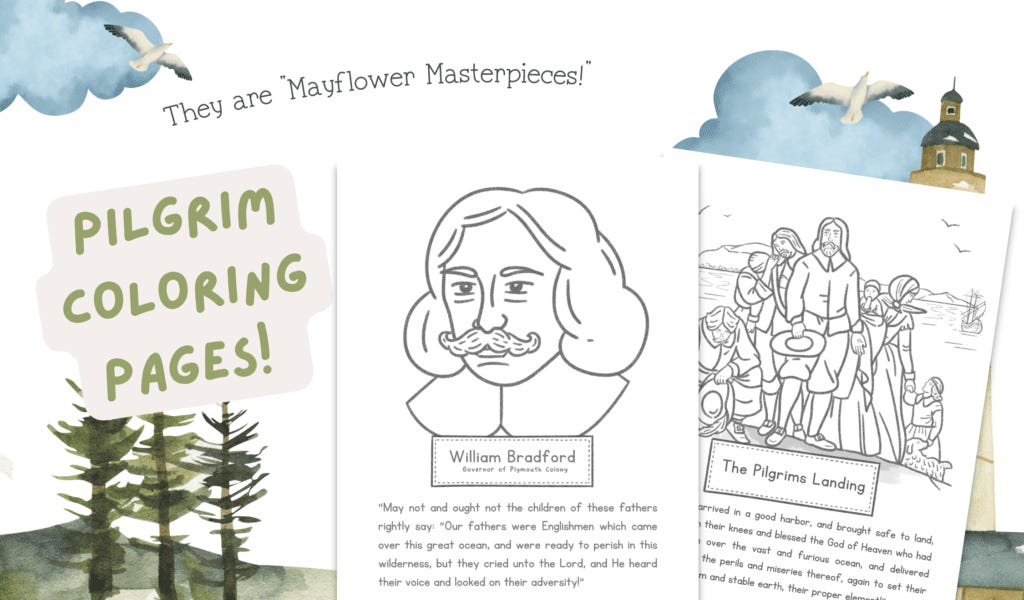 pilgrim coloring pages mayflower