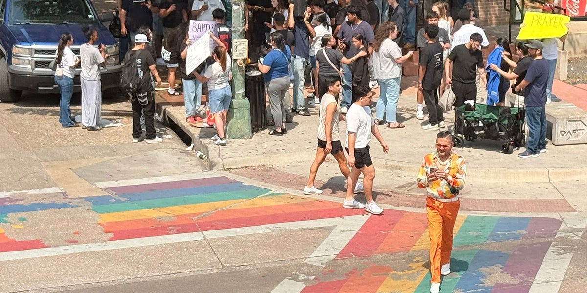 Kingdom Come Dallas Pastor Mario Esparza protests Pride on Cedar ...