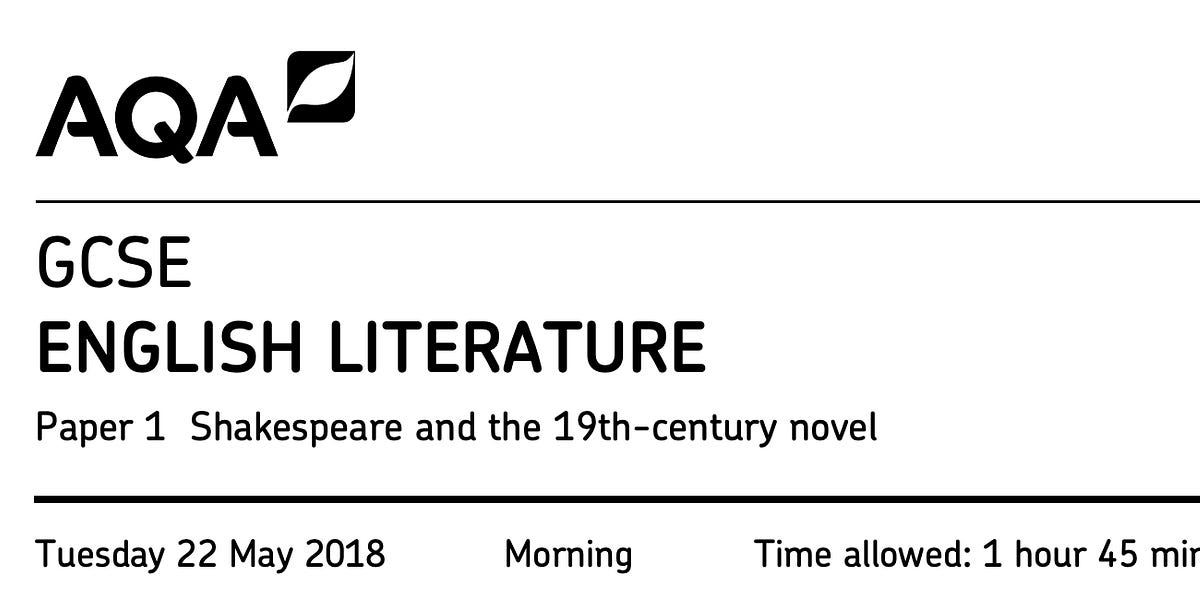 Complete paper 1: GCSE English Literature - by Morgan