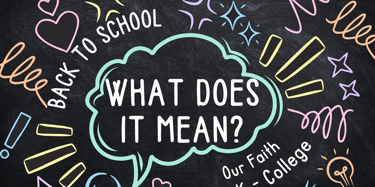 Formed in Faith (and high school) - by Pastor John Pinkston