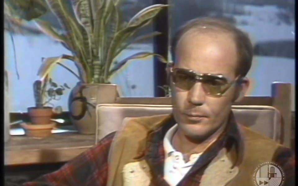 HUNTER S. THOMPSON INTERVIEW ON GONZO JOURNALISM -- APRIL 16, 1975