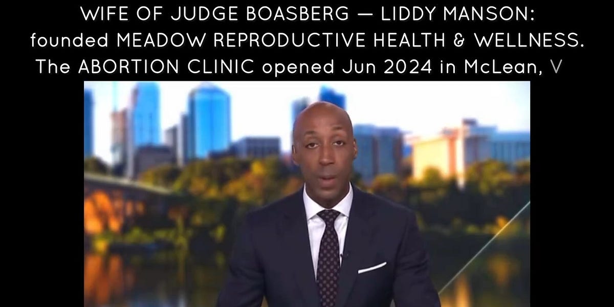 WIFE OF JUDGE BOASBERG - LIDDY MANSON founded ABORTION CLINIC - MEADOW ...