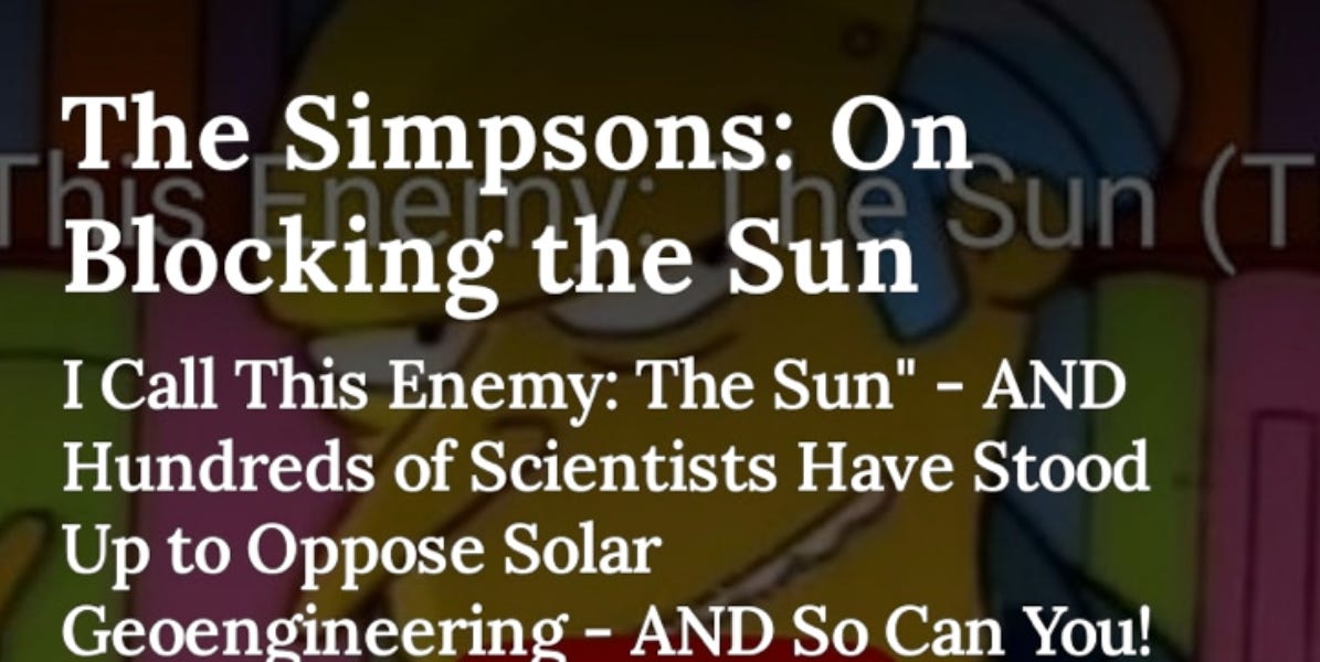 The Simpsons: On Blocking the Sun - by Dr Margaret Aranda