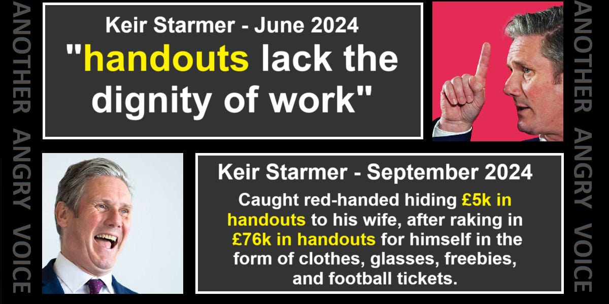 Keir Starmer's handouts hypocrisy - Another Angry Voice