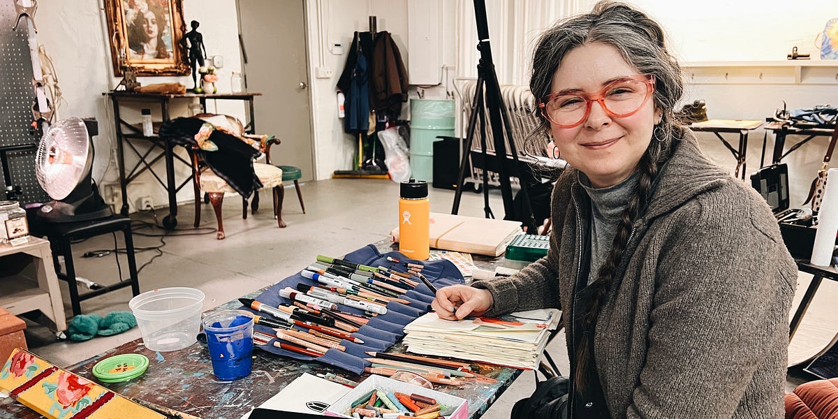 Feeling Insecure At Open Studio - by Sandi Hester