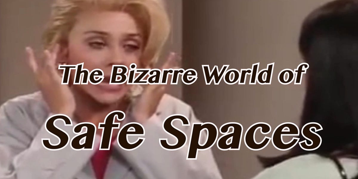 The Bizarre World of Safe Spaces - MenAreGood Substack