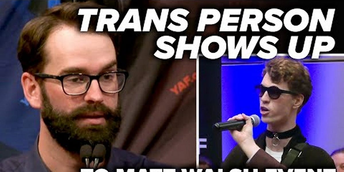 LGBTQIA+ Pedo Psychopath Shows Up to Matt Walsh Event Watch What Happens!