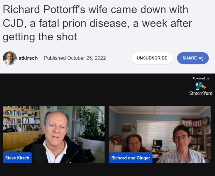 Post-jab prion disease case history in Sunnyvale, CA