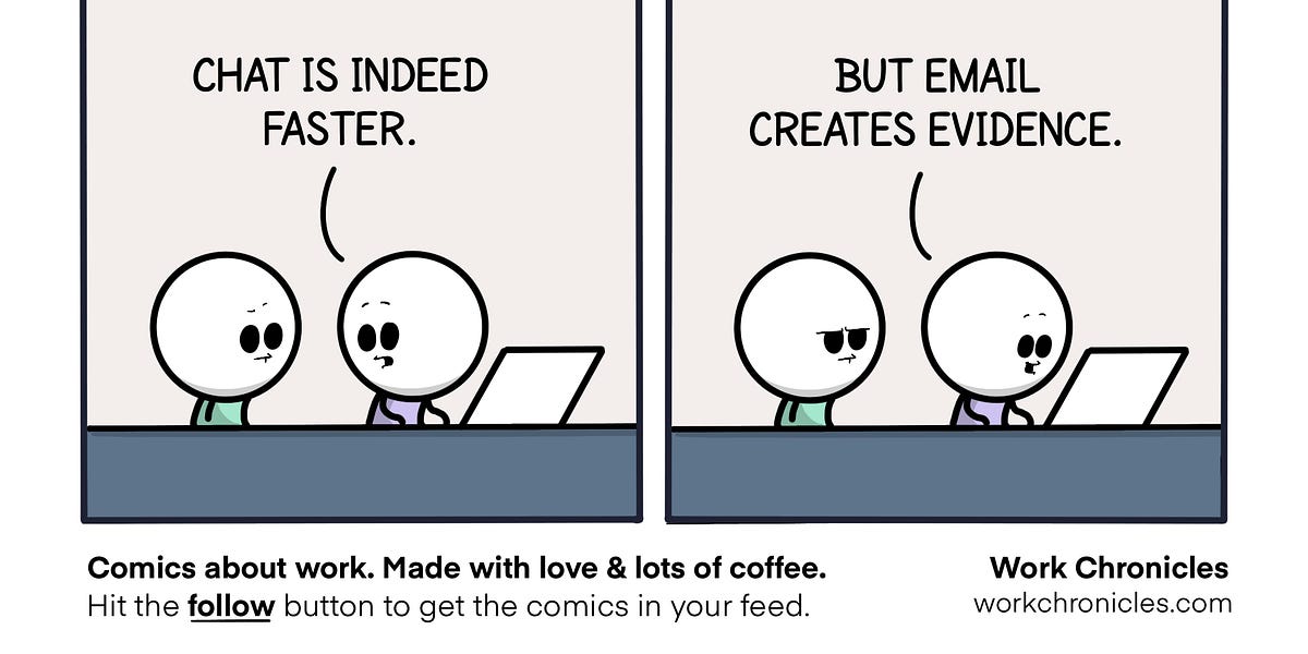(comic) Email vs Chat - Work Chronicles