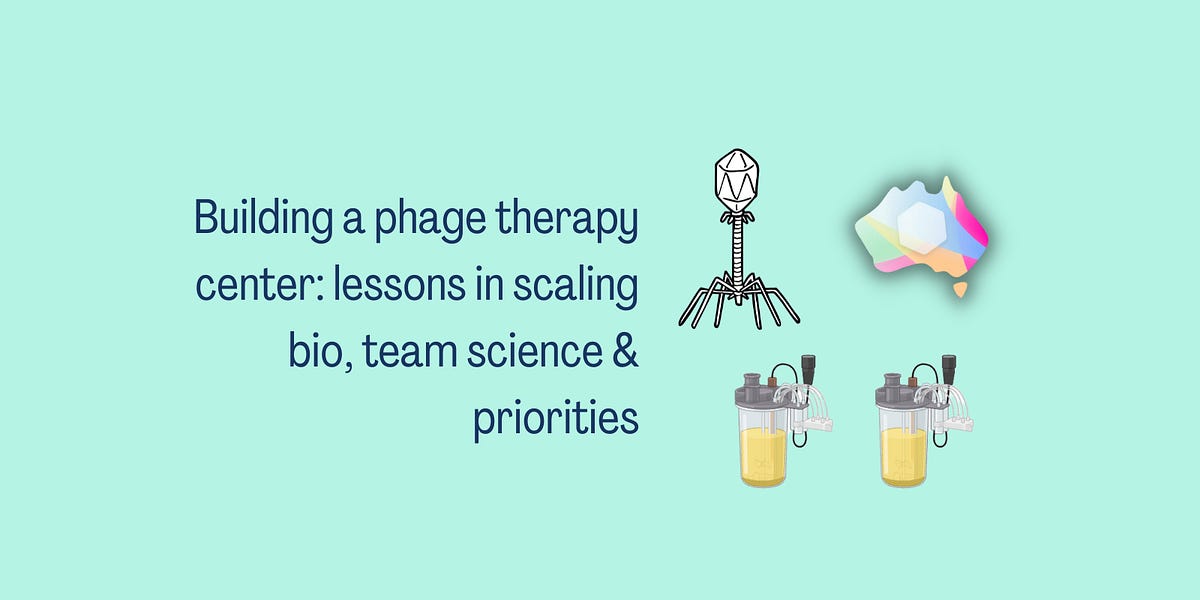 Building a phage therapy center: lessons in scaling bio, team science & priorities