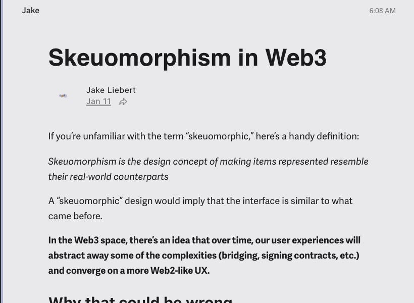 Skeuomorphism in Web3 - by Jake Liebert - jacobliebert.me