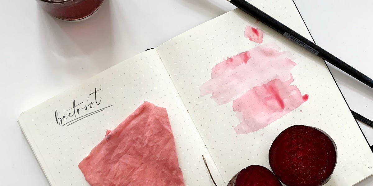 Dyeing with beetroot (and other veggies) - by Ania Grzeszek