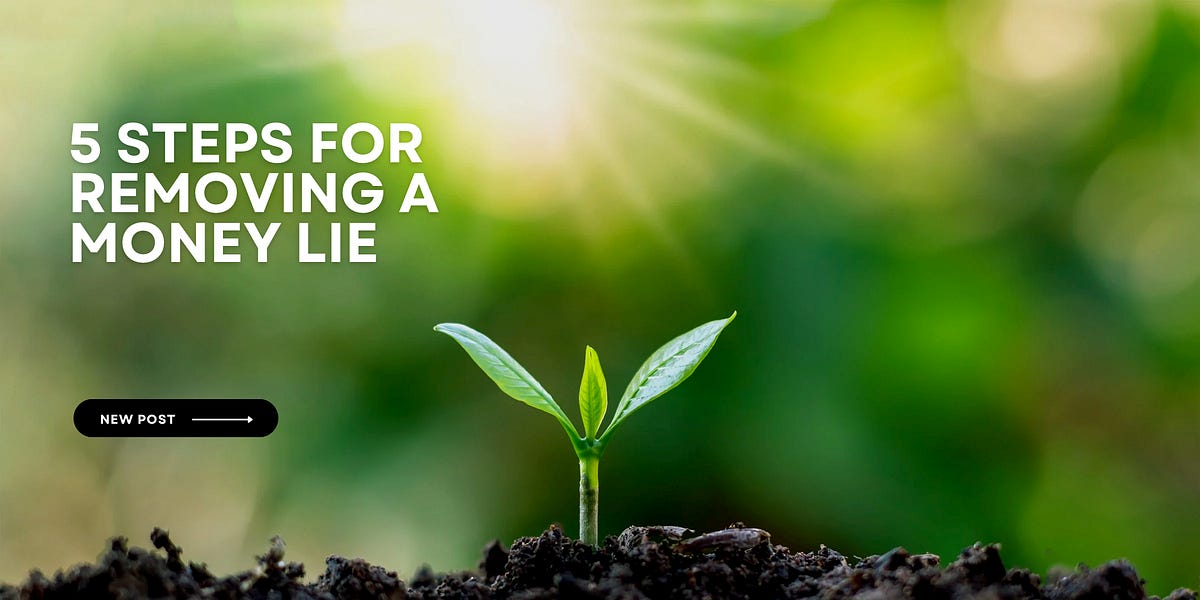 5 steps for removing a money lie