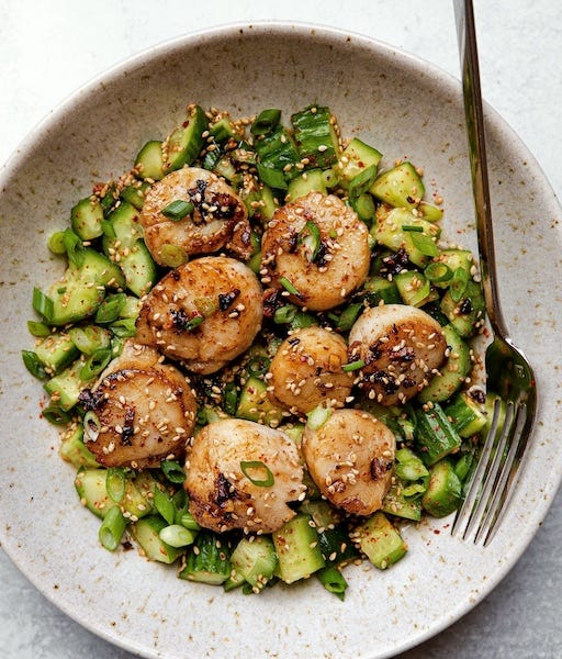 Ginger Garlic Scallops - by Carina Wolff - good mood food