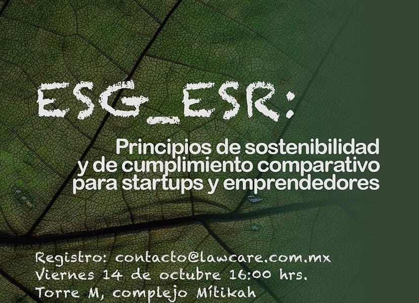 CONFERENCIA: ESG-ESR. Principios de Sostenibilidad y Cumplimiento Corporativo