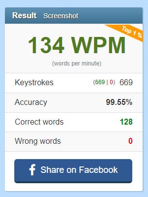 [Typing 0001] Benchmark 134 WPM - by John - BrambleBrain