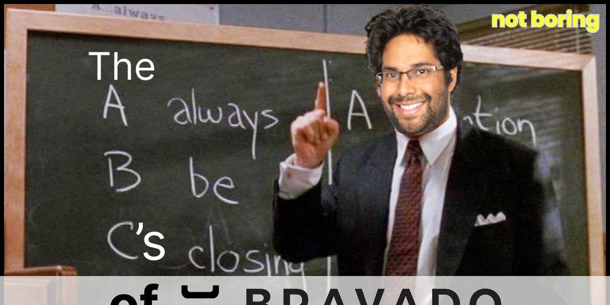 The ABCs of Bravado - Not Boring by Packy McCormick