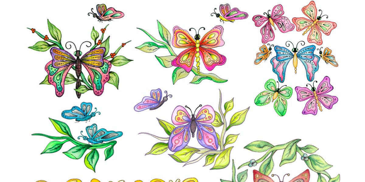 Design #15 - Creating Butterflies Collection - 7 Variations